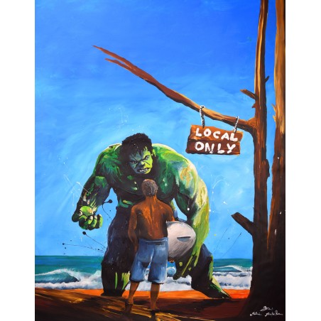 Tableau Hulk Surf : locals only | Rémi Bertoche